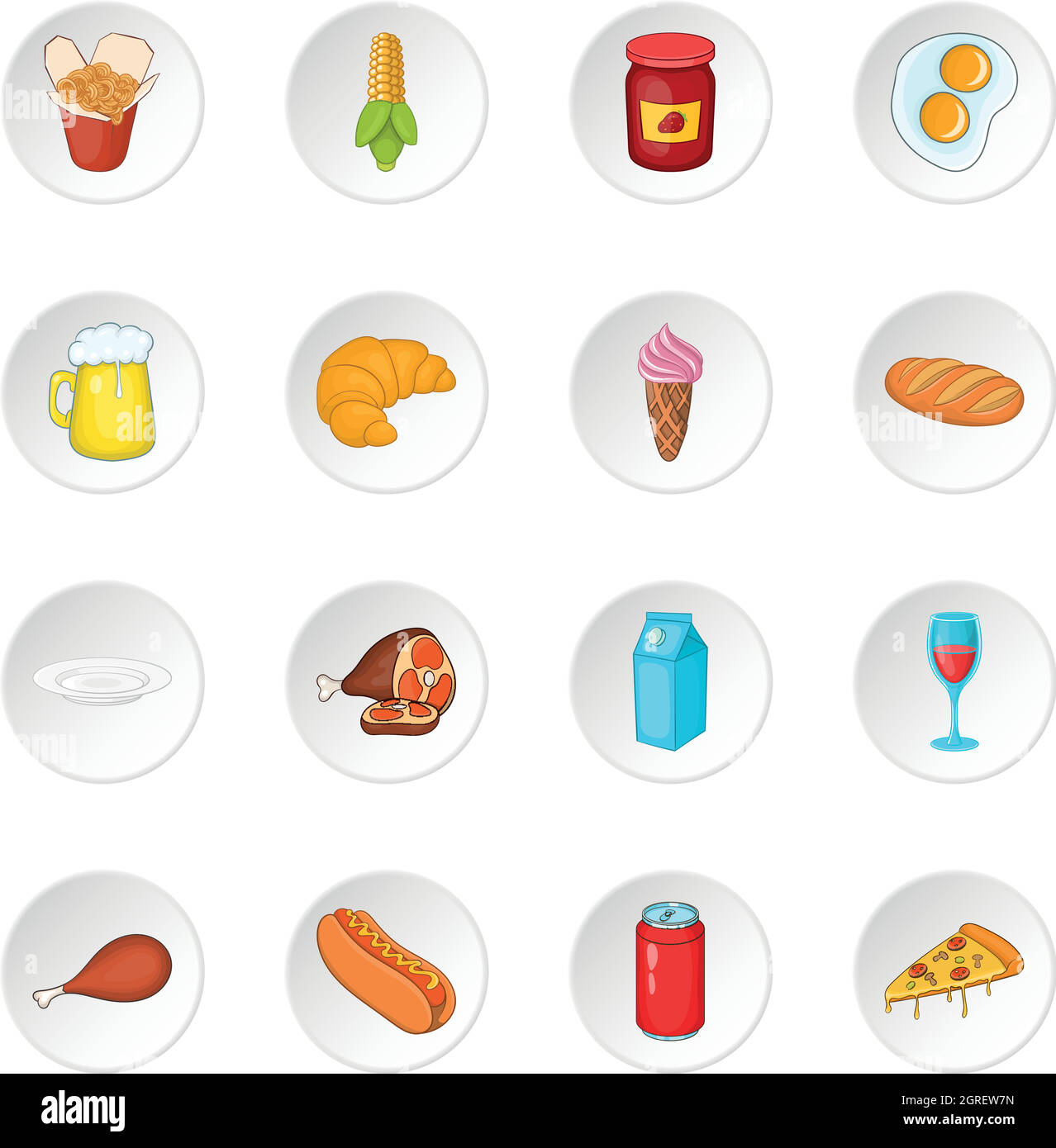 Cartoon food collection Stock Vector Images - Alamy