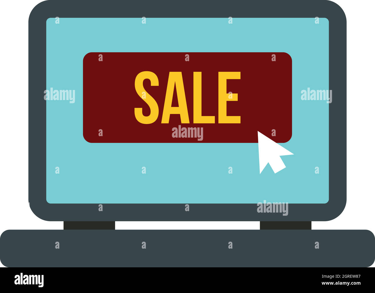 Laptop screen with Sale word icon Stock Vector Image & Art - Alamy