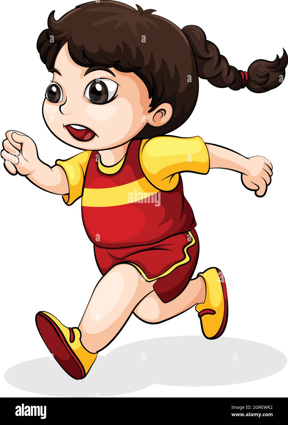 A young Asian female running Stock Vector Image & Art - Alamy
