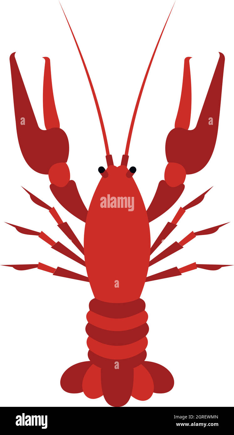 Crayfish icon in flat style Stock Vector Image & Art - Alamy