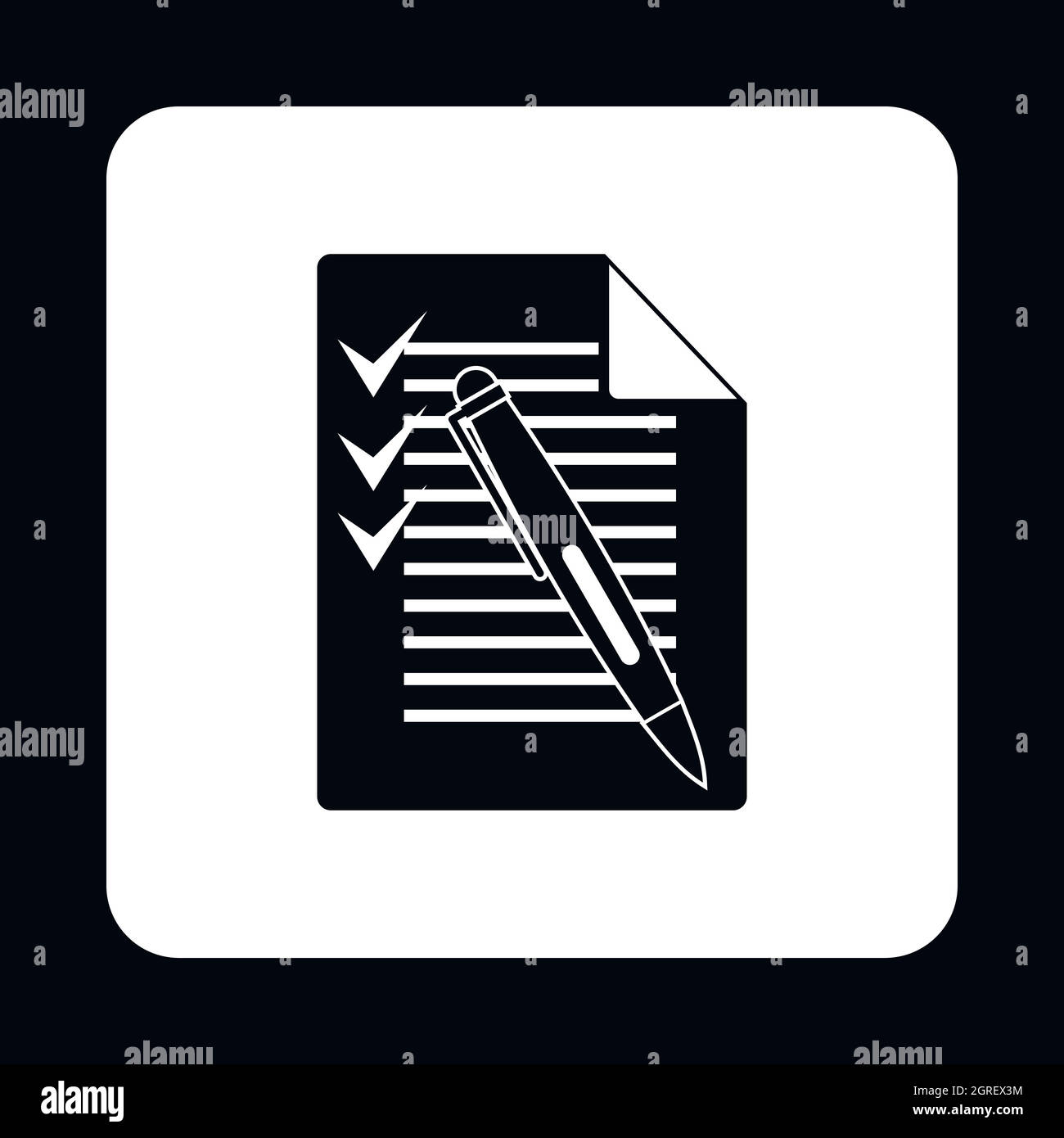 Shopping list and pen icon, simple style Stock Vector Image & Art - Alamy