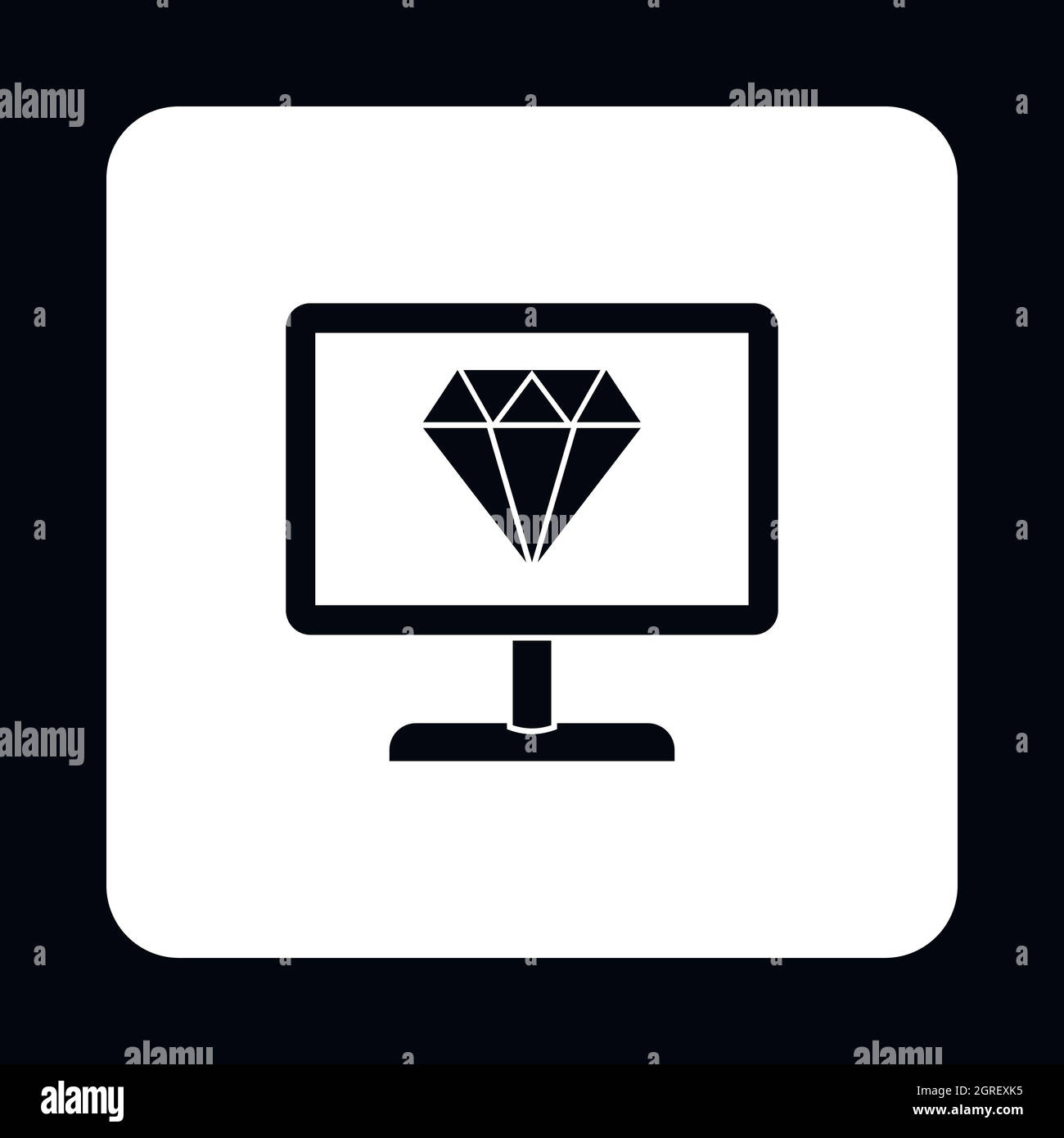 Vector black diamond icon hi-res stock photography and images - Alamy