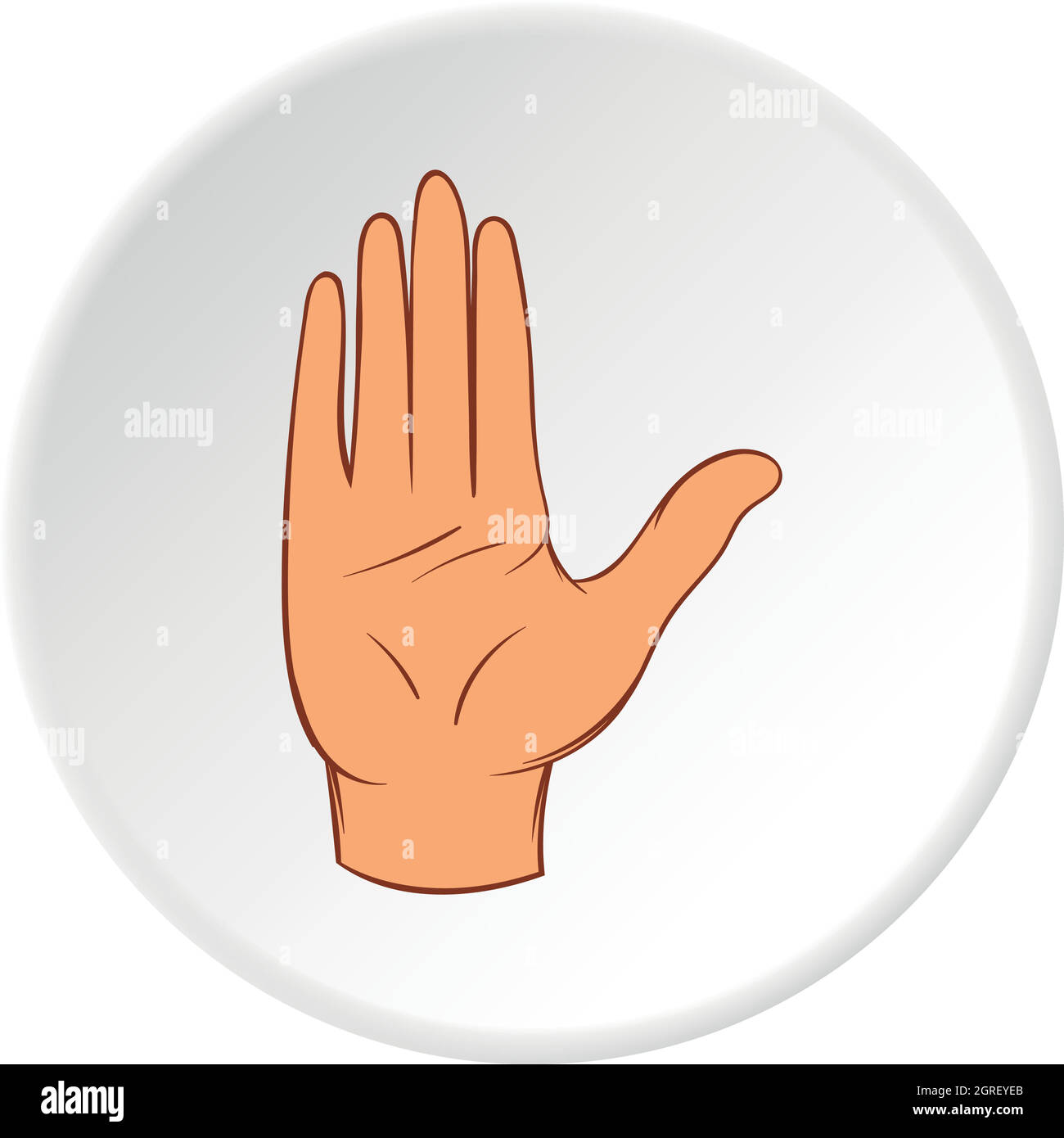 Open palm icon, cartoon style Stock Vector Image & Art - Alamy
