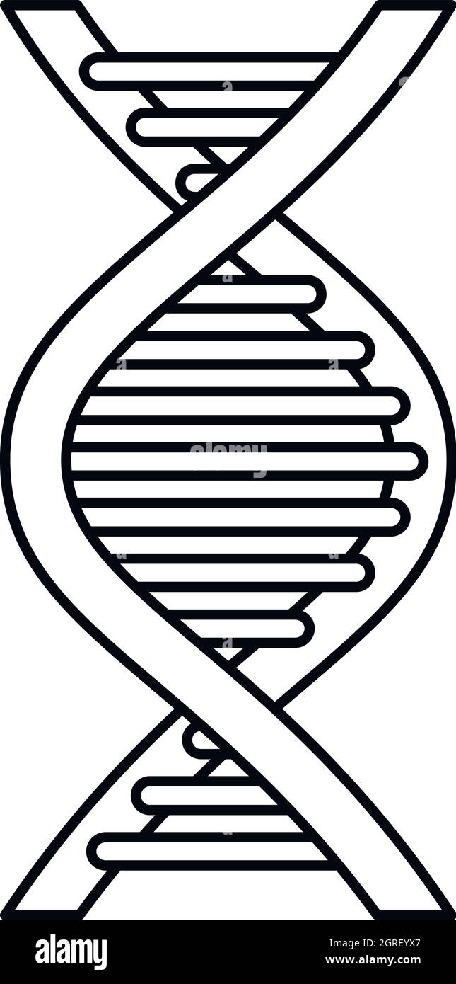 DNA strand icon, outline style Stock Vector Image & Art - Alamy