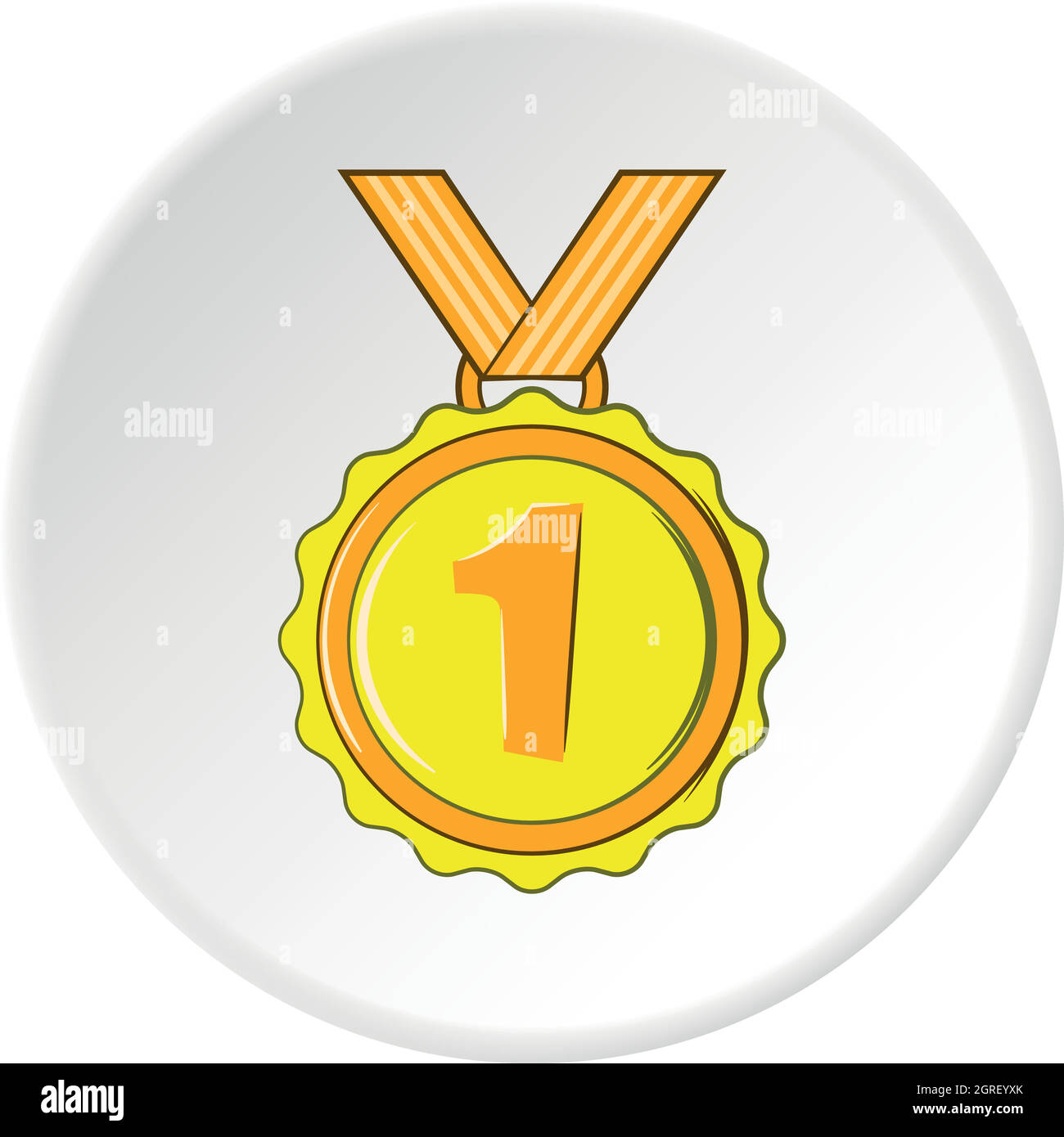 Medal first place icon cartoon hi-res stock photography and images - Alamy