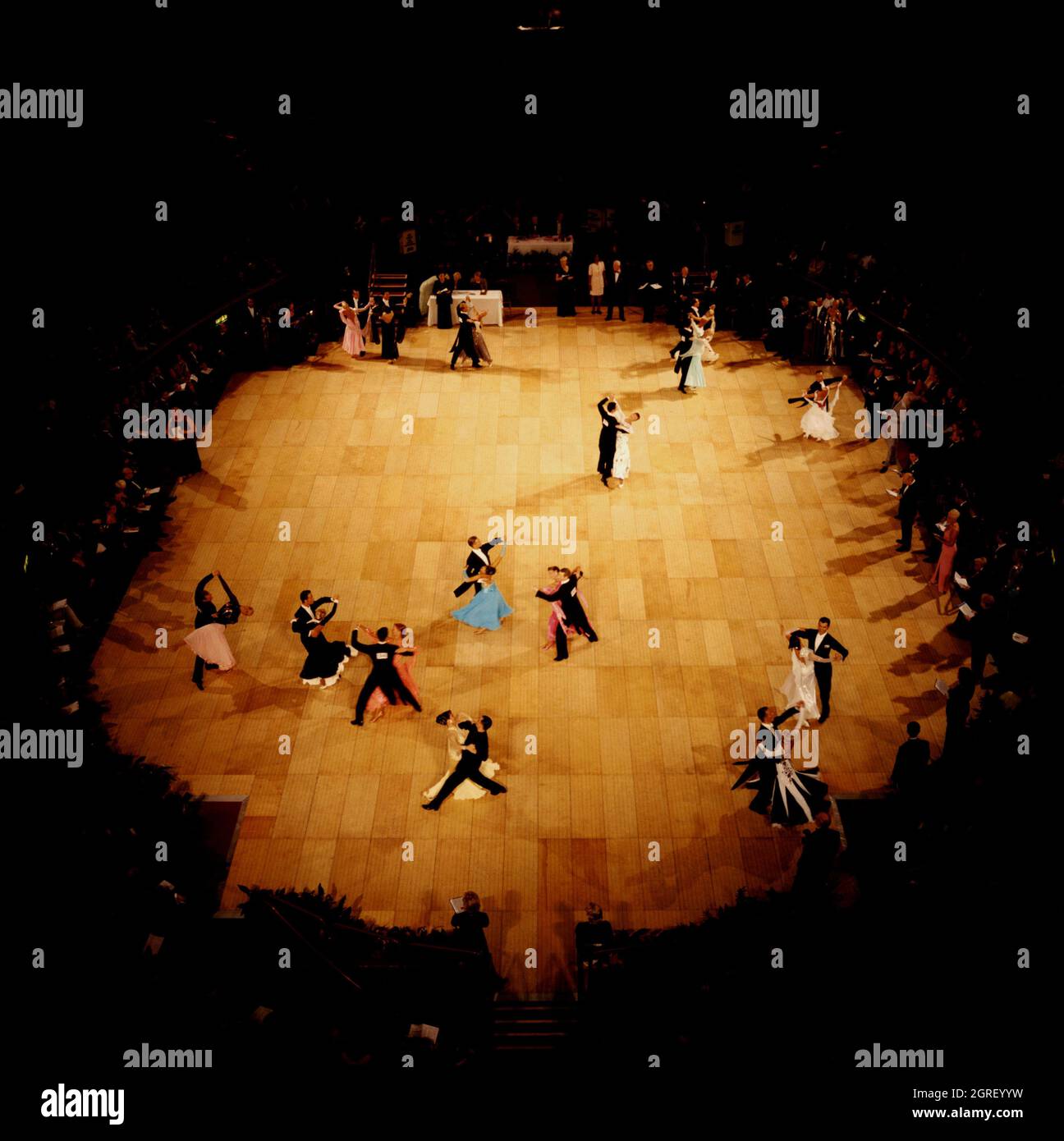 A birds eye view of the contestants on the spectacular main floor of ...