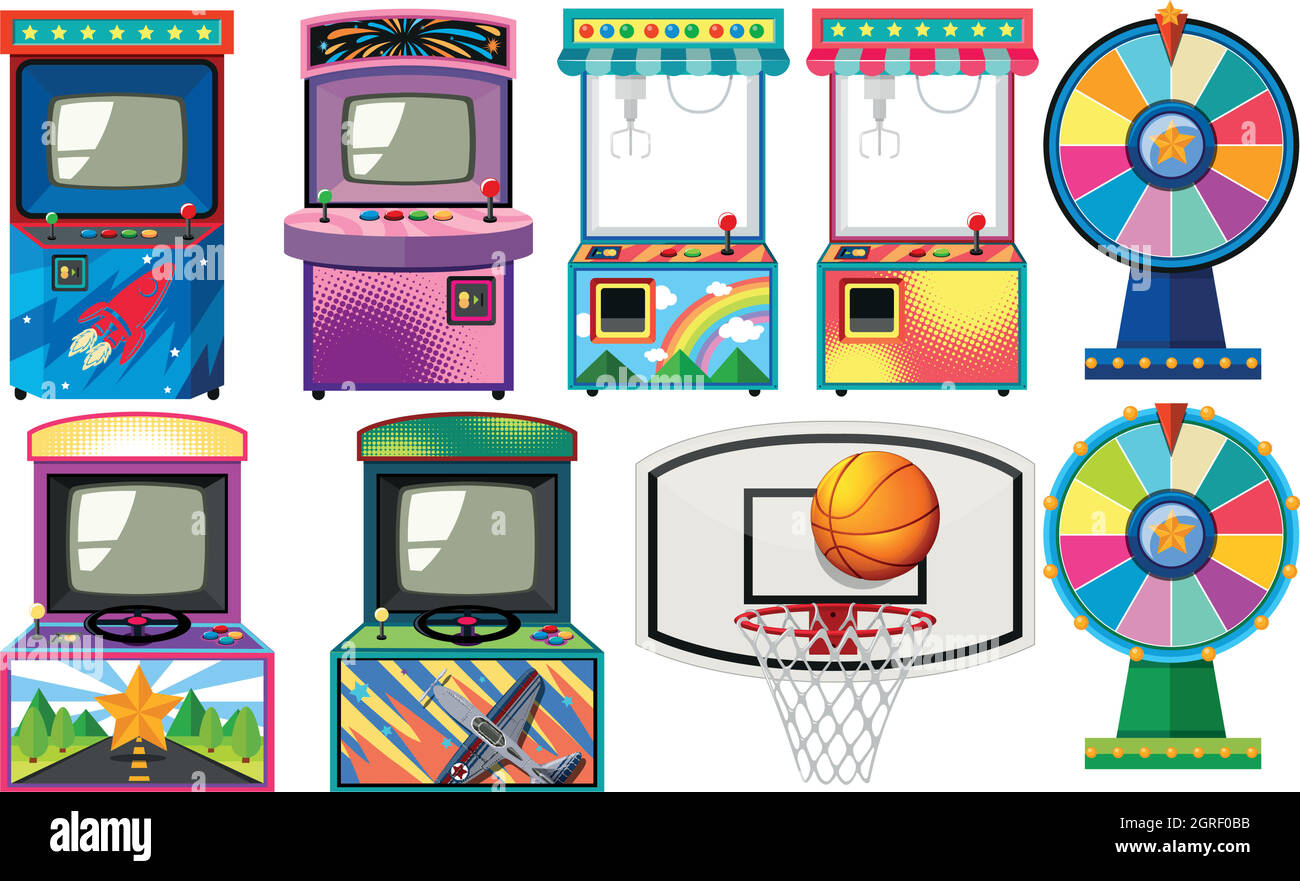 Set of arcade games Stock Vector Image & Art - Alamy