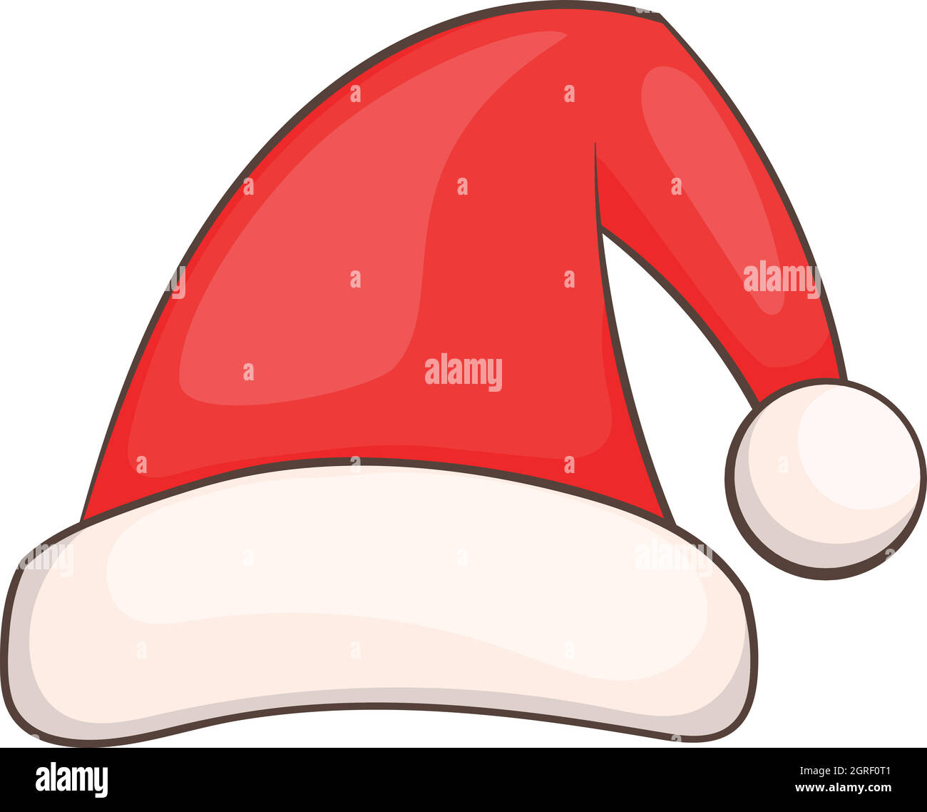 Santa Claus red hat icon, cartoon style Stock Vector Image & Art - Alamy