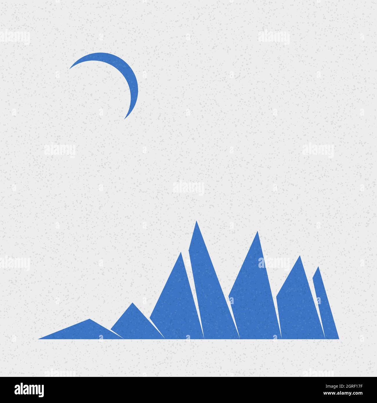 Geometric Mountains silhouette generative art poster illustration Stock ...