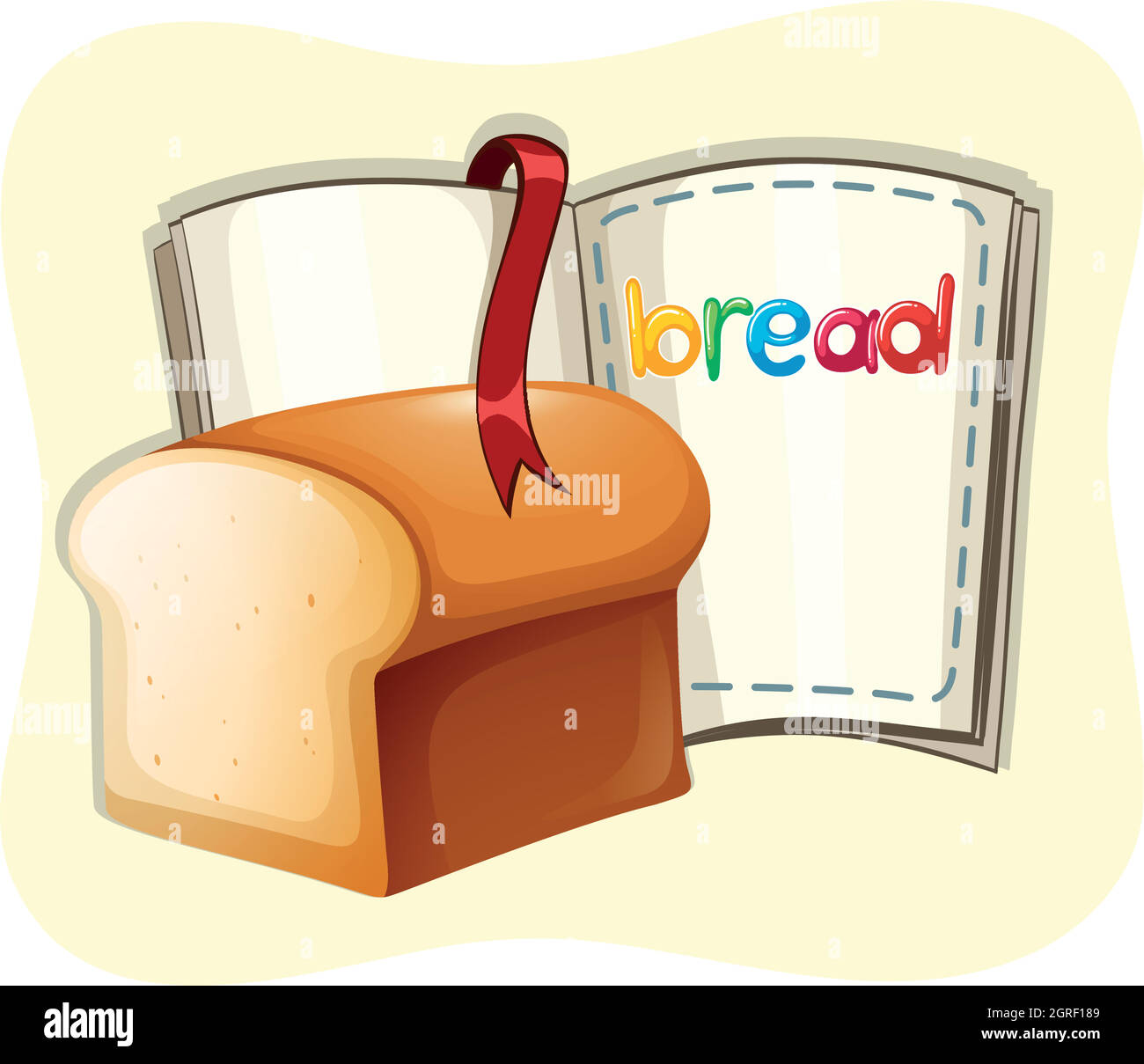 Loaf of bread and a book Stock Vector Image & Art - Alamy