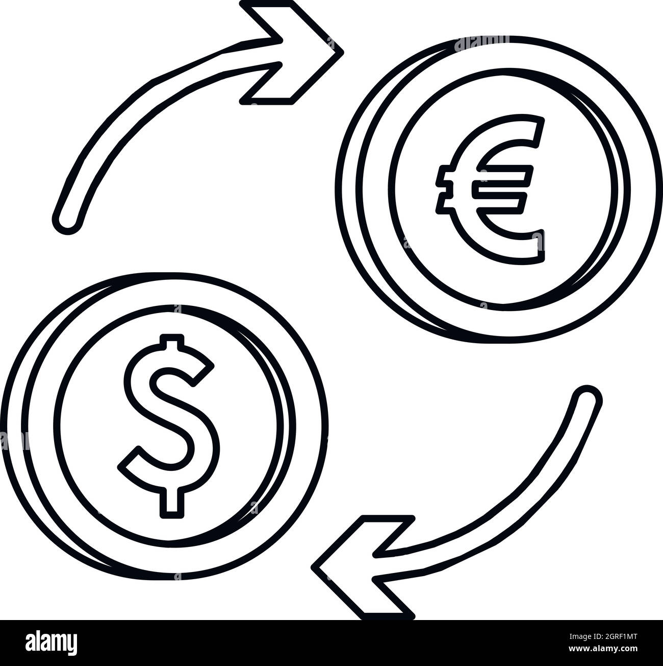 Euro outline Stock Vector Images - Alamy