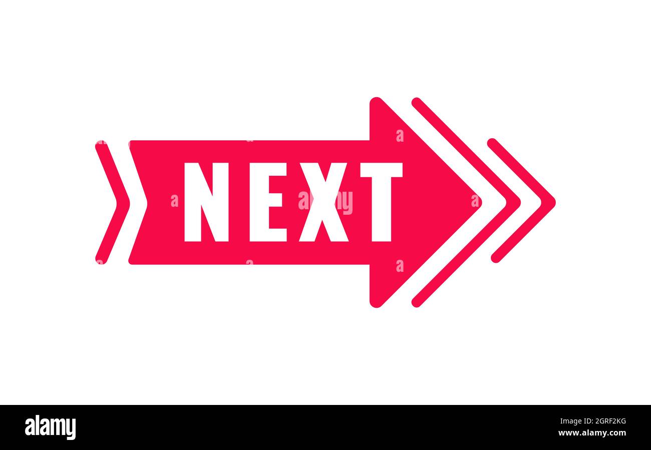 Red Arrow with world Next. Modern Red arrow right Stock Vector Image ...