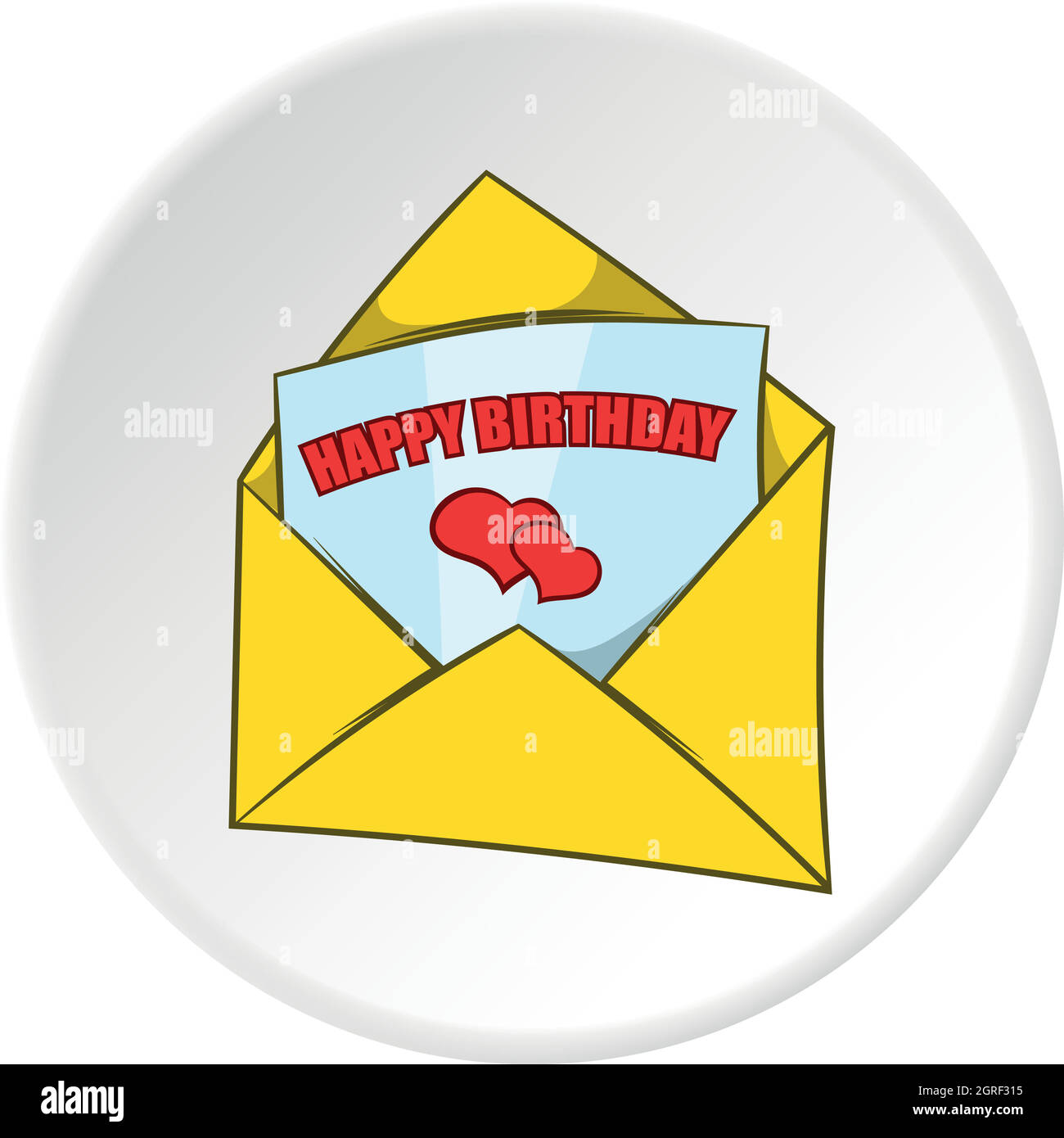Greeting card icon, cartoon style Stock Vector Image & Art - Alamy