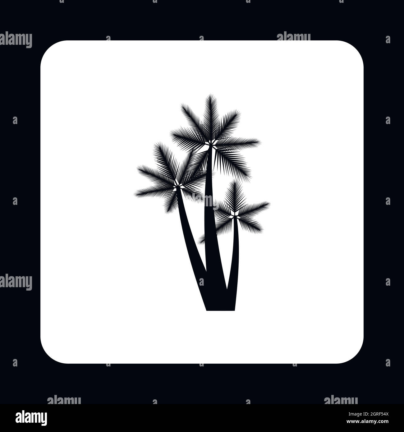 Palm trees icon, simple style Stock Vector Image & Art - Alamy