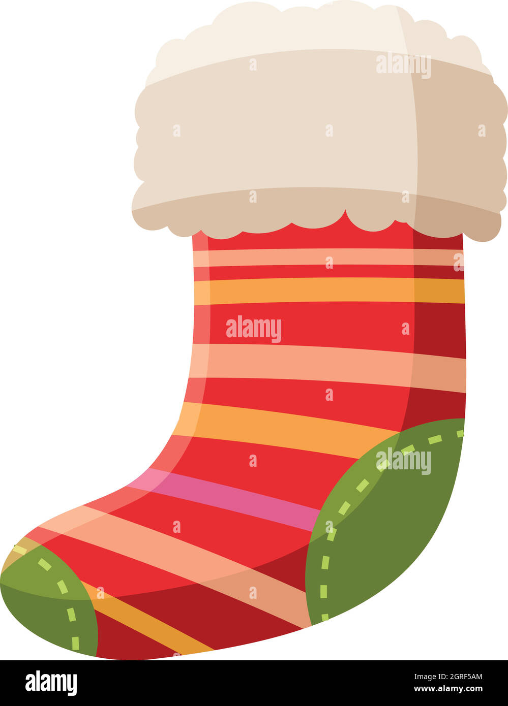 Christmas sock vector design Cut Out Stock Images & Pictures - Alamy