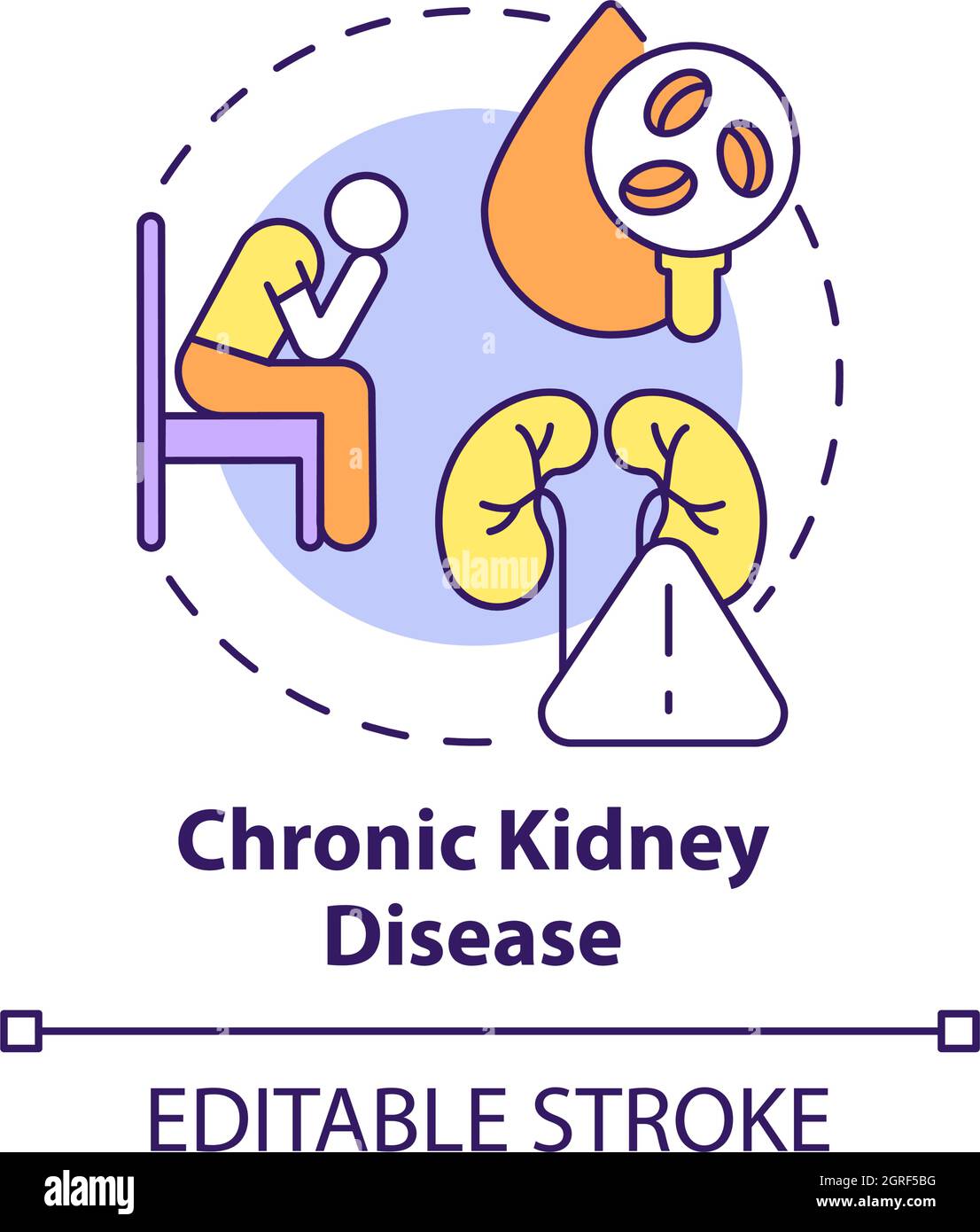 Chronic kidney disease concept icon Stock Vector Image & Art - Alamy