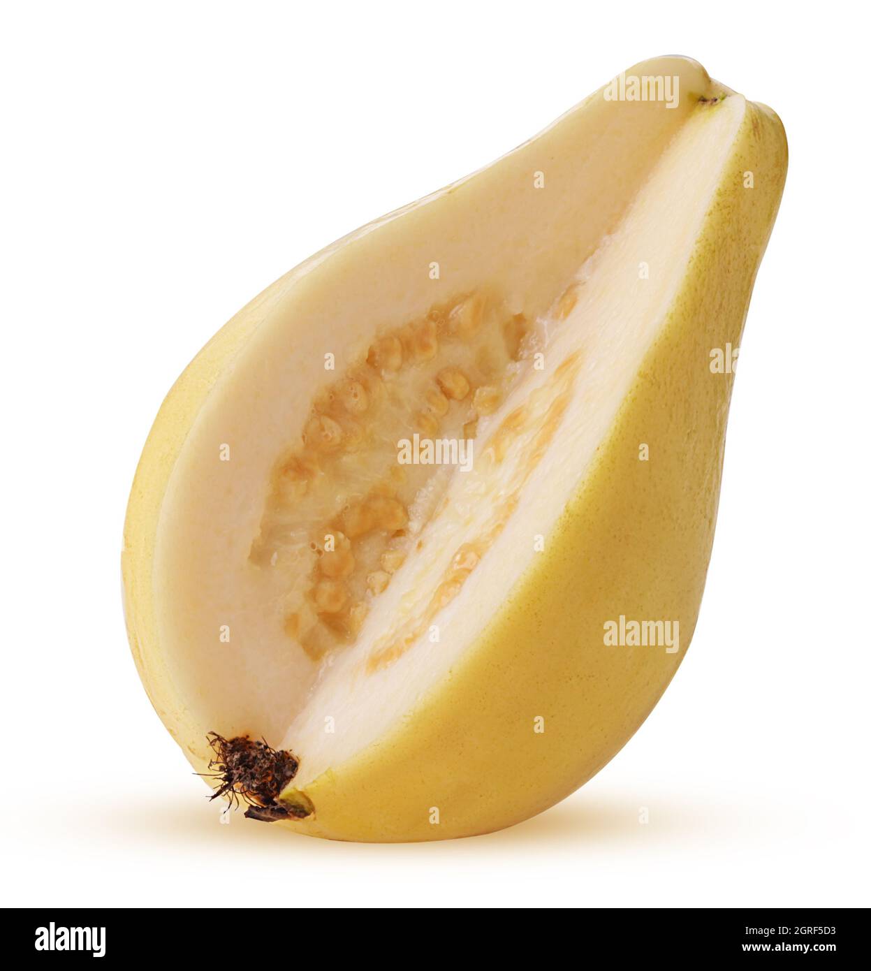 Guava three quarters isolated on white background. Clipping Path. Full ...