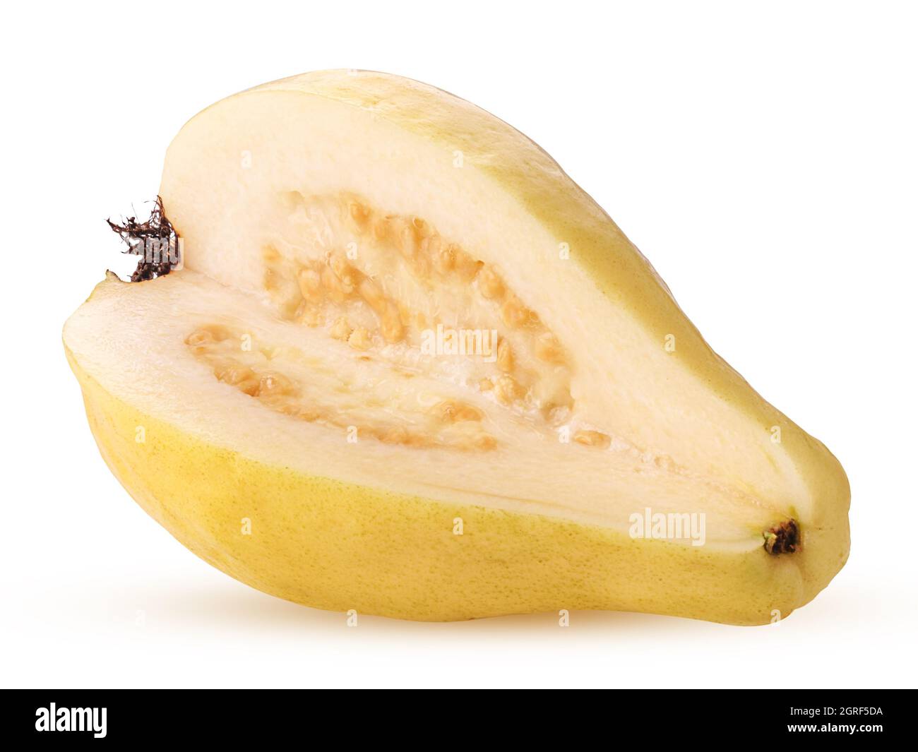 Guava three quarters isolated on white background. Clipping Path. Full ...