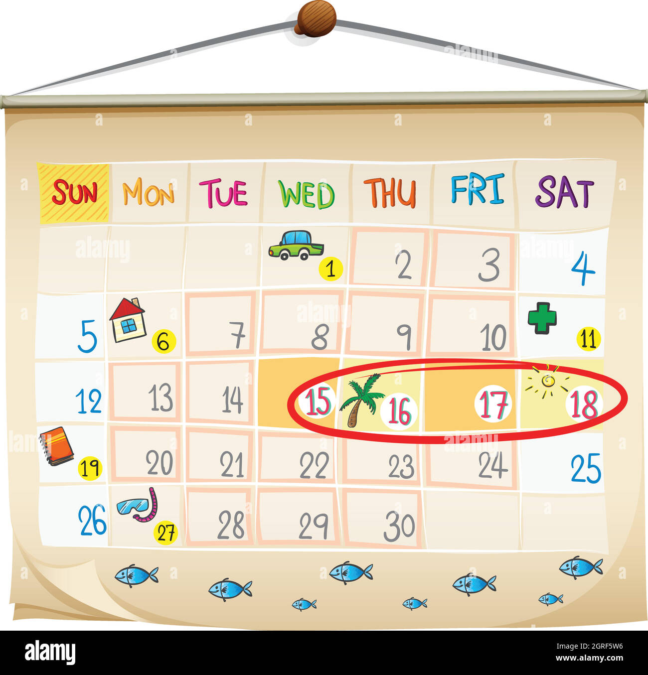 Calendar dates Stock Vector Images - Alamy