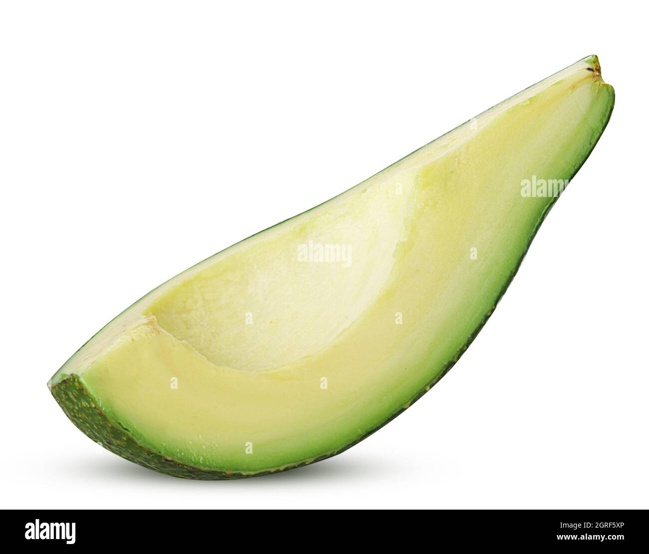 Avocado quarter slice isolated on white background Clipping Path. Full ...