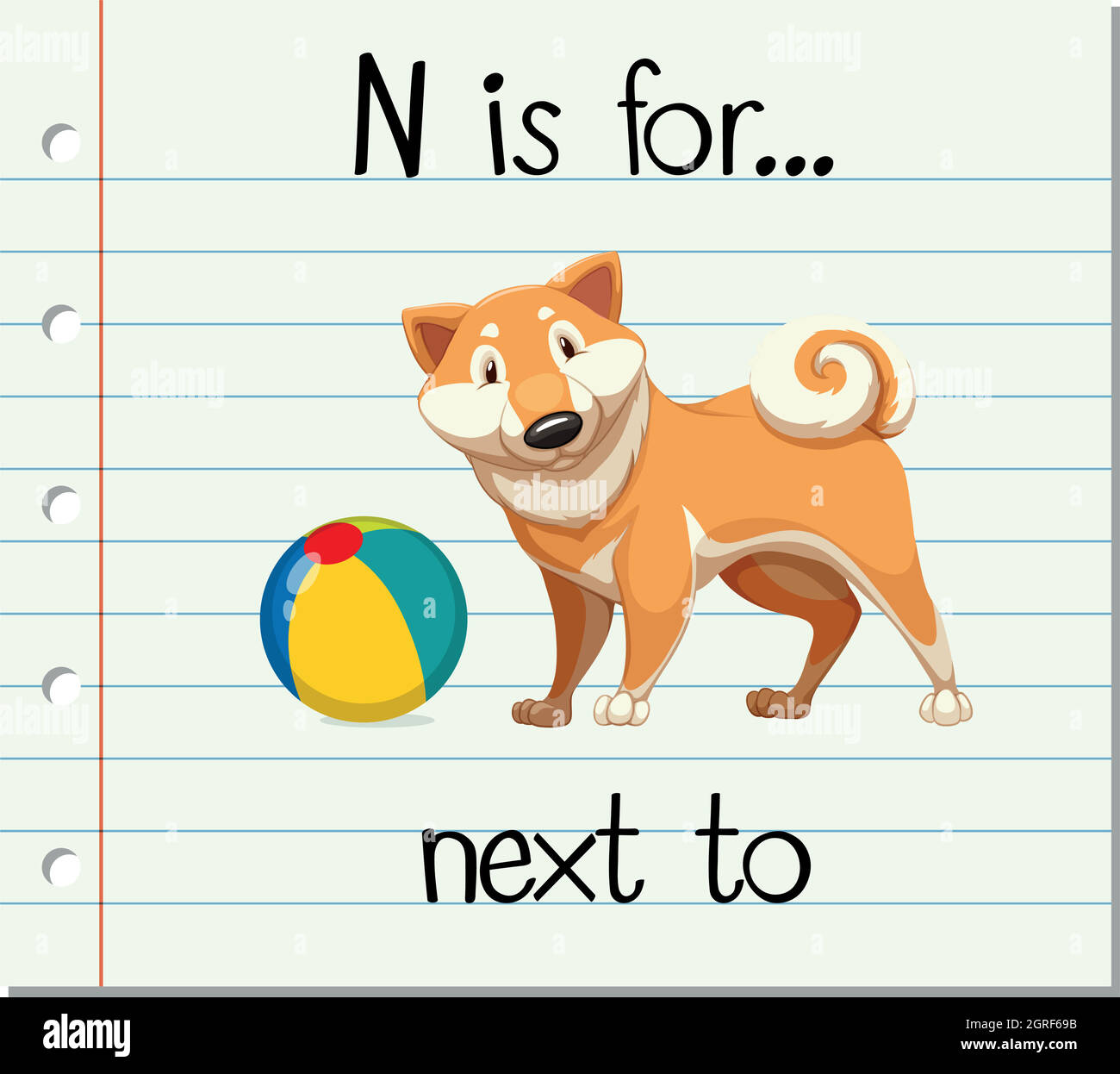 Flashcard letter N is for next to Stock Vector Image & Art - Alamy