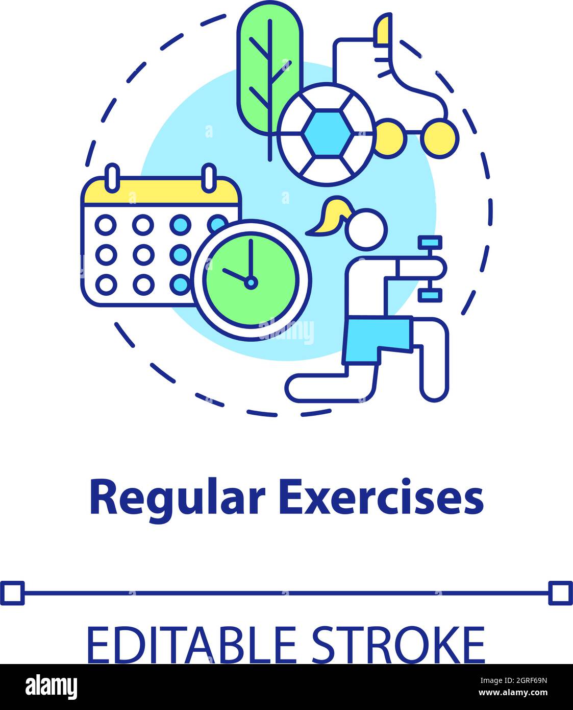 Regular exercises concept icon Stock Vector Image & Art - Alamy