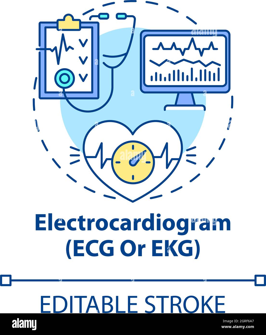 Electrocardiogram concept icon Stock Vector Image & Art - Alamy