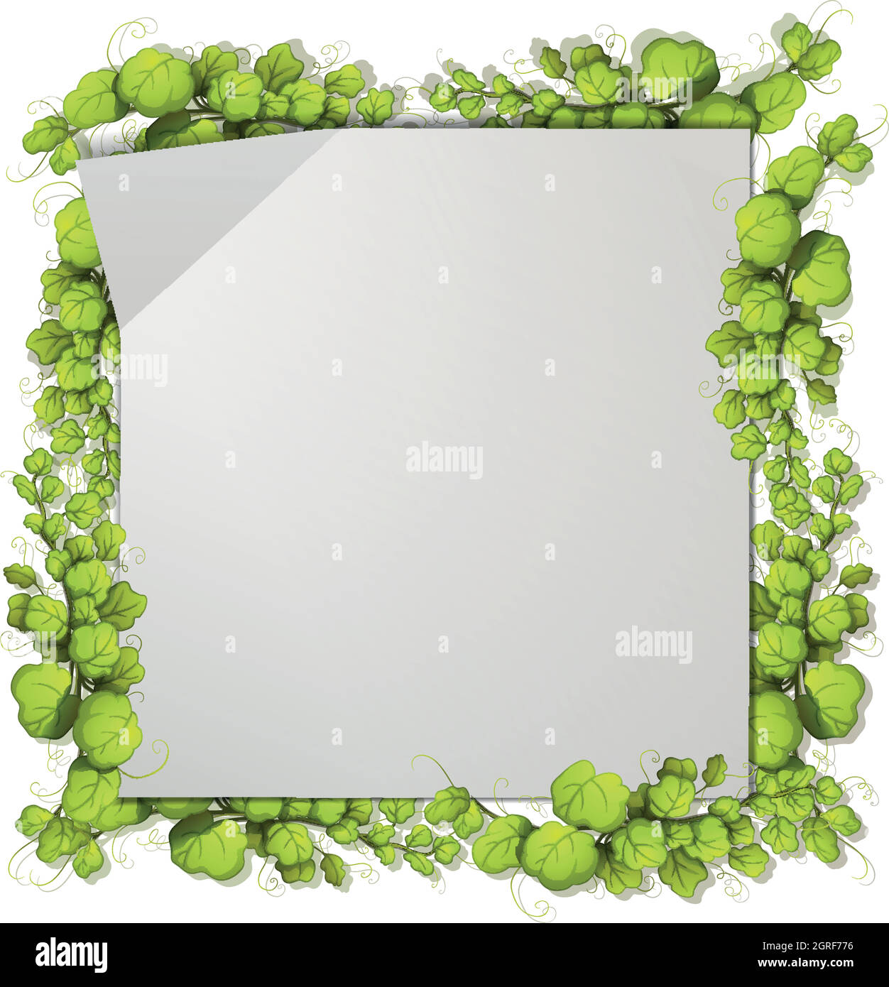 A green nature leaf frame Stock Vector Image & Art - Alamy