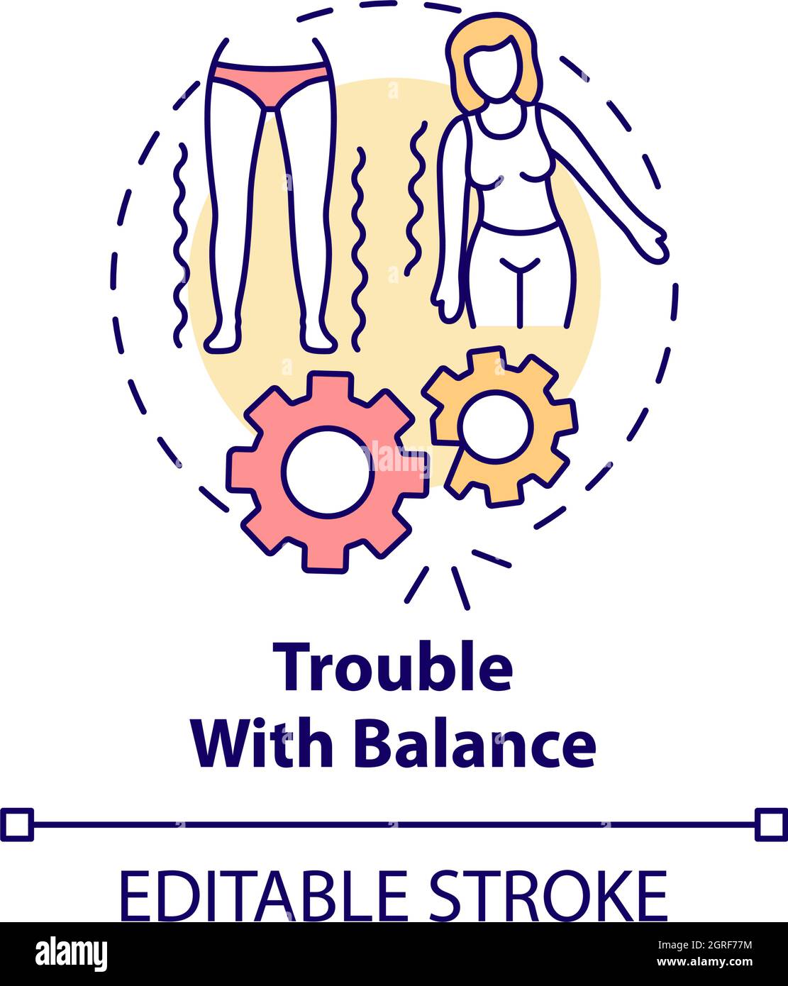 Trouble with balance concept icon Stock Vector Image & Art - Alamy