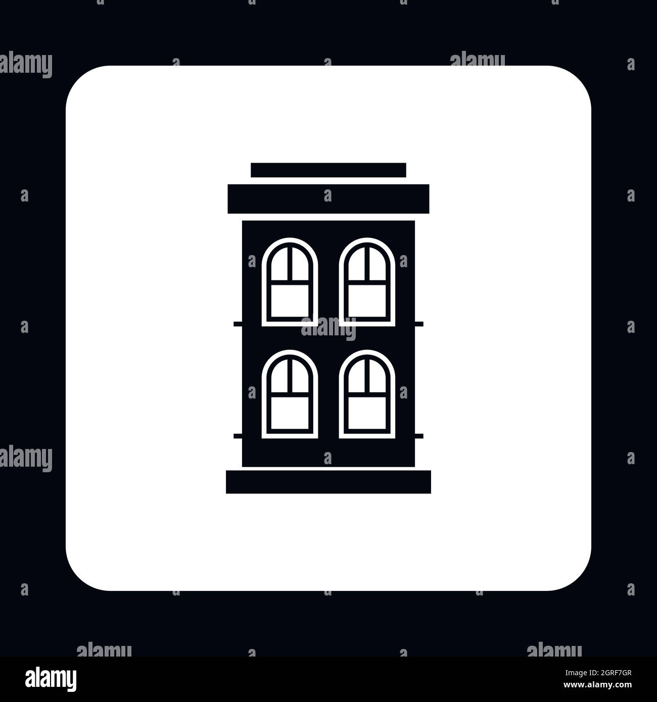 Two storey house with large windows icon Stock Vector Image & Art - Alamy