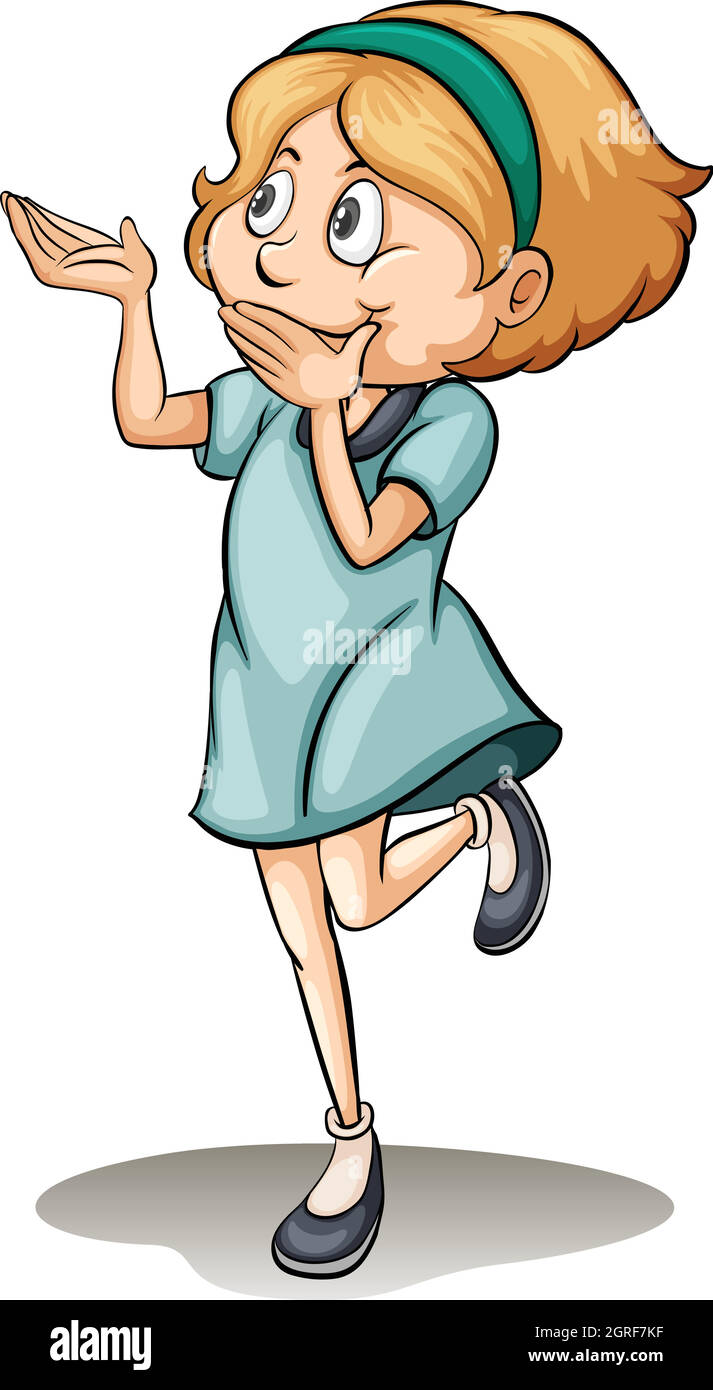 Child balancing one leg Stock Vector Images - Alamy