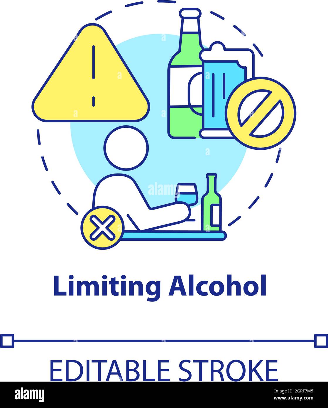 Limiting alcohol concept icon Stock Vector Image & Art - Alamy