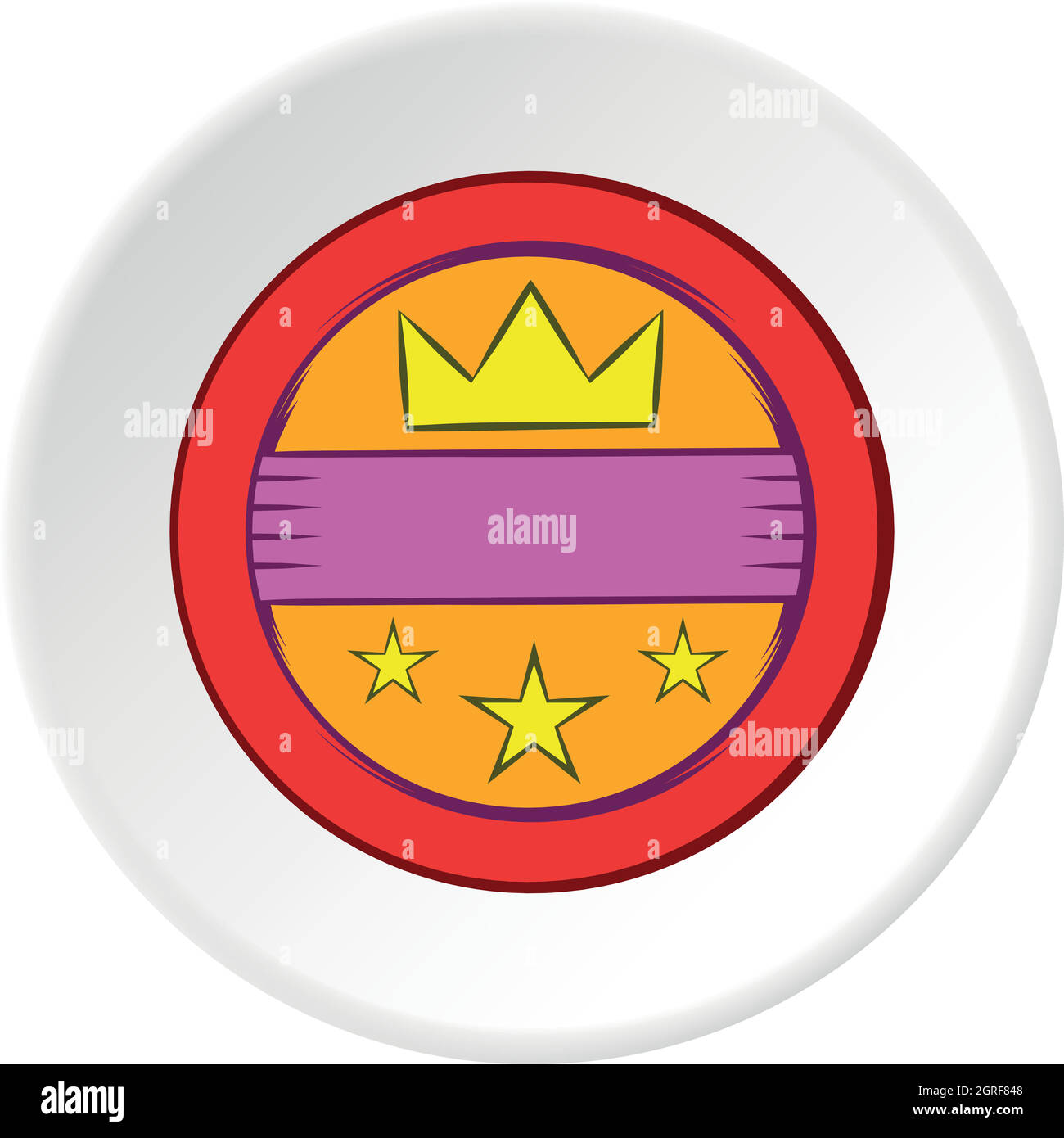 Round label icon, cartoon style Stock Vector Image & Art - Alamy