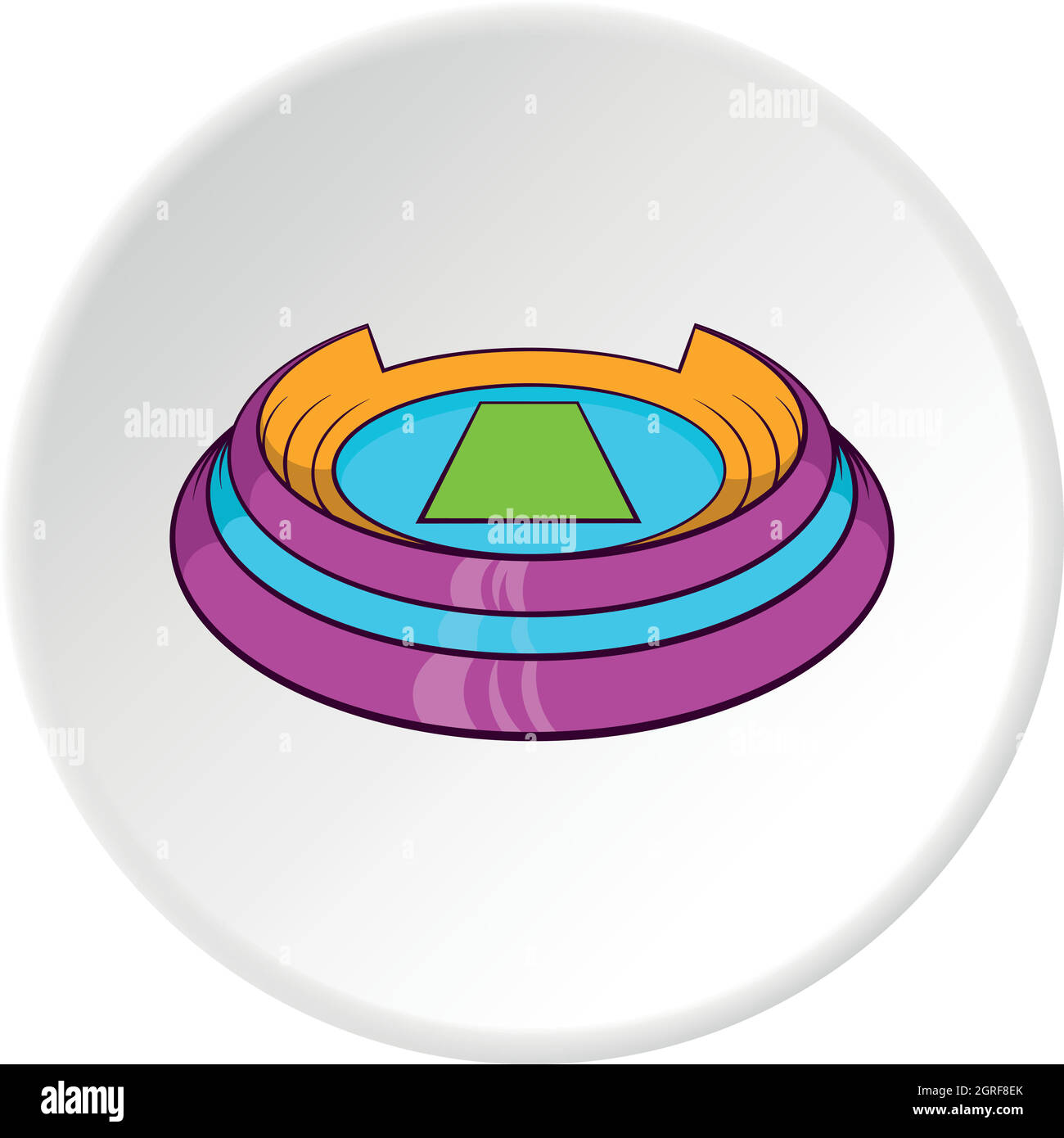 Round sports stadium cartoon icon hi-res stock photography and images ...