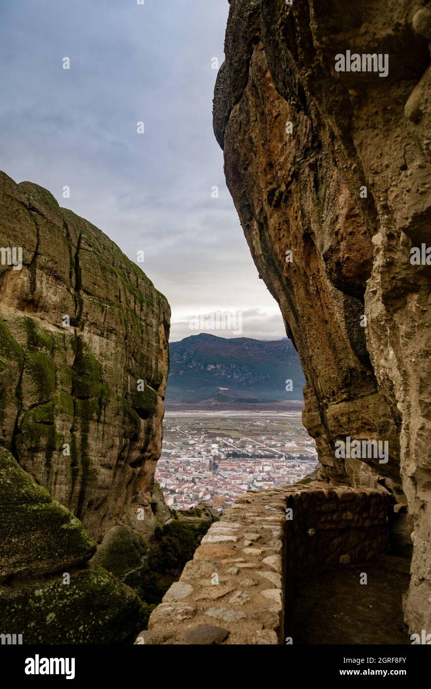 Cliffs of Meteora Stock Photo - Alamy