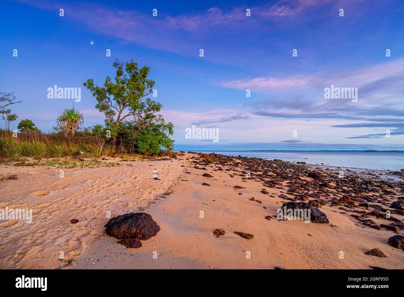 Alau Beach in early morning light, Alau Beach Campground, Umagico, Cape ...