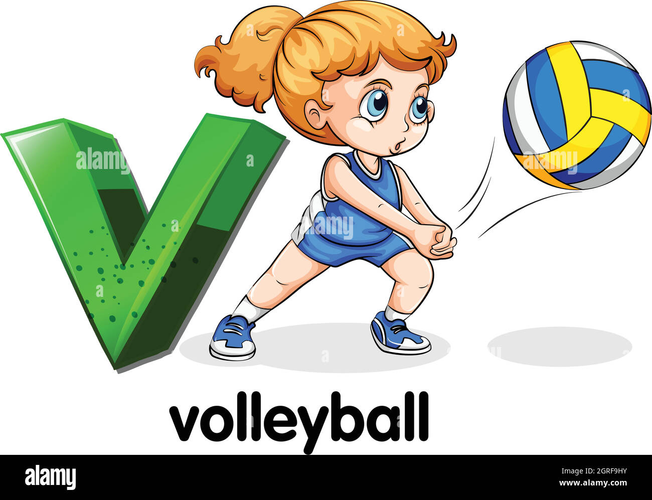 A letter V for volleyball Stock Vector Image & Art - Alamy