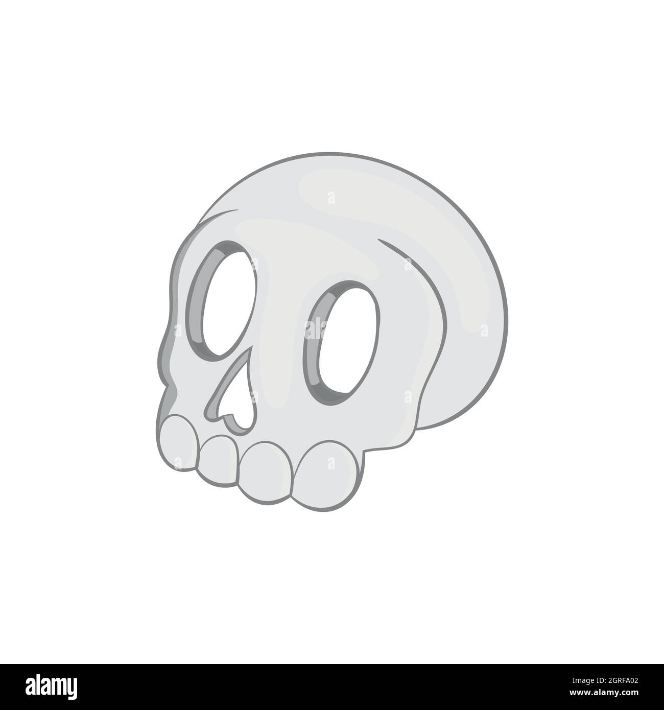Skull vector cartoon drawing Cut Out Stock Images & Pictures - Alamy
