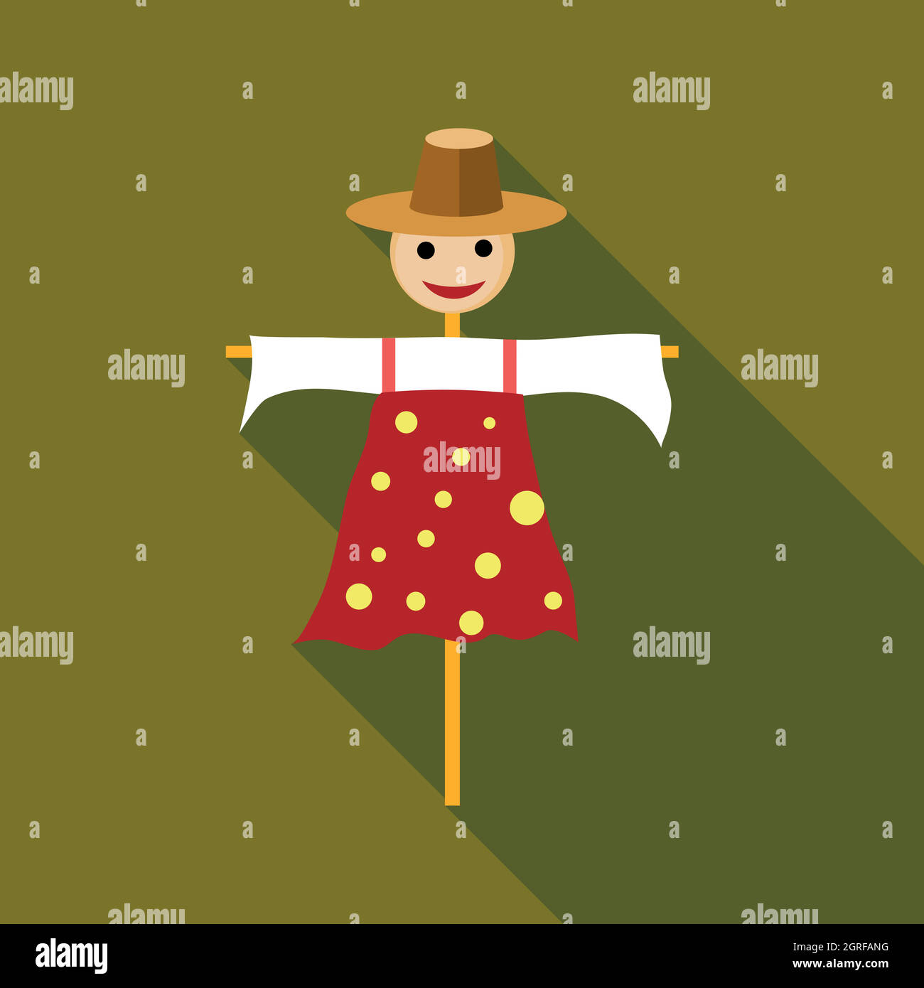 Scarecrow icon, flat style Stock Vector Image & Art - Alamy