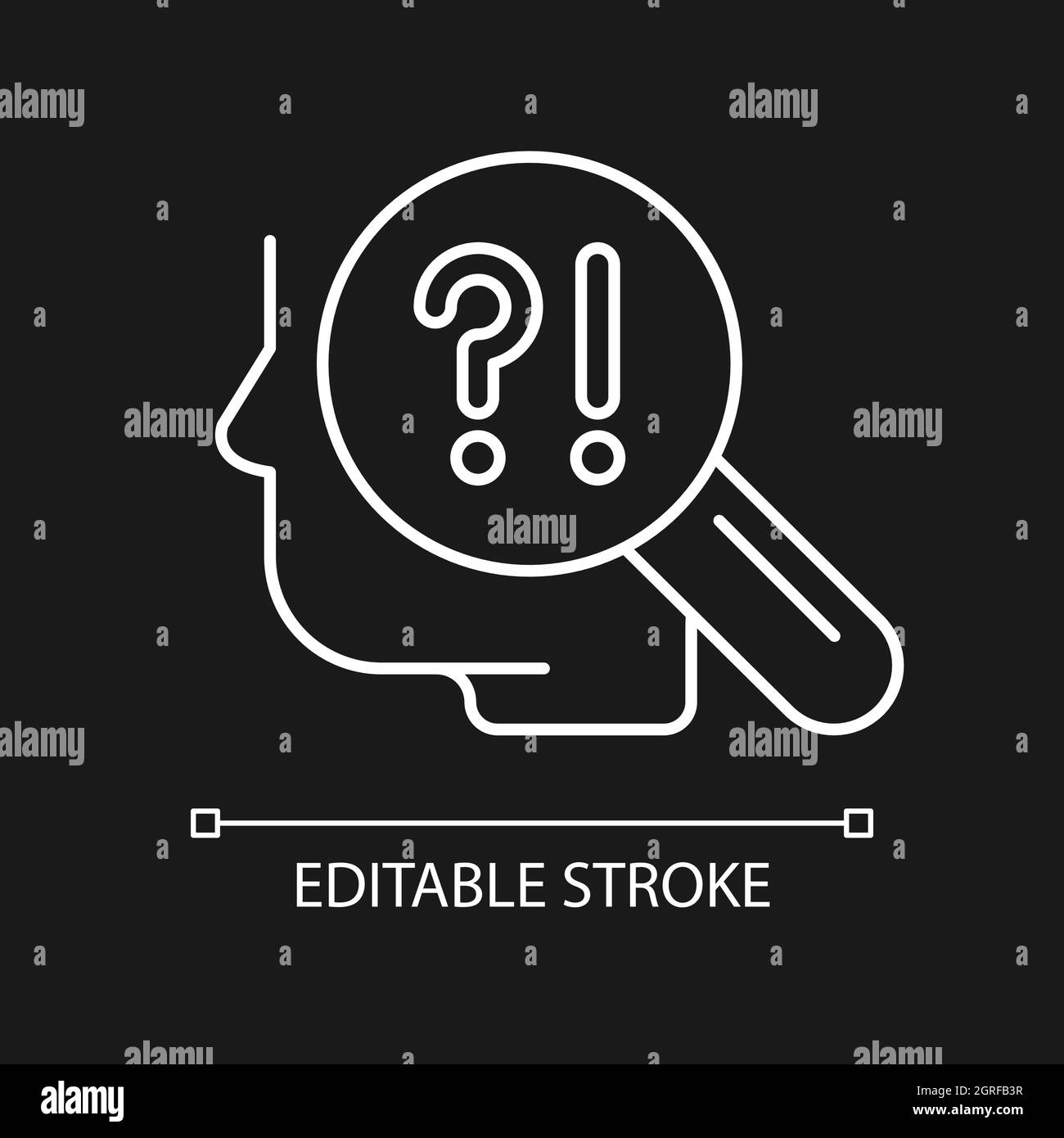 Self monitoring white linear icon for dark theme Stock Vector Image ...