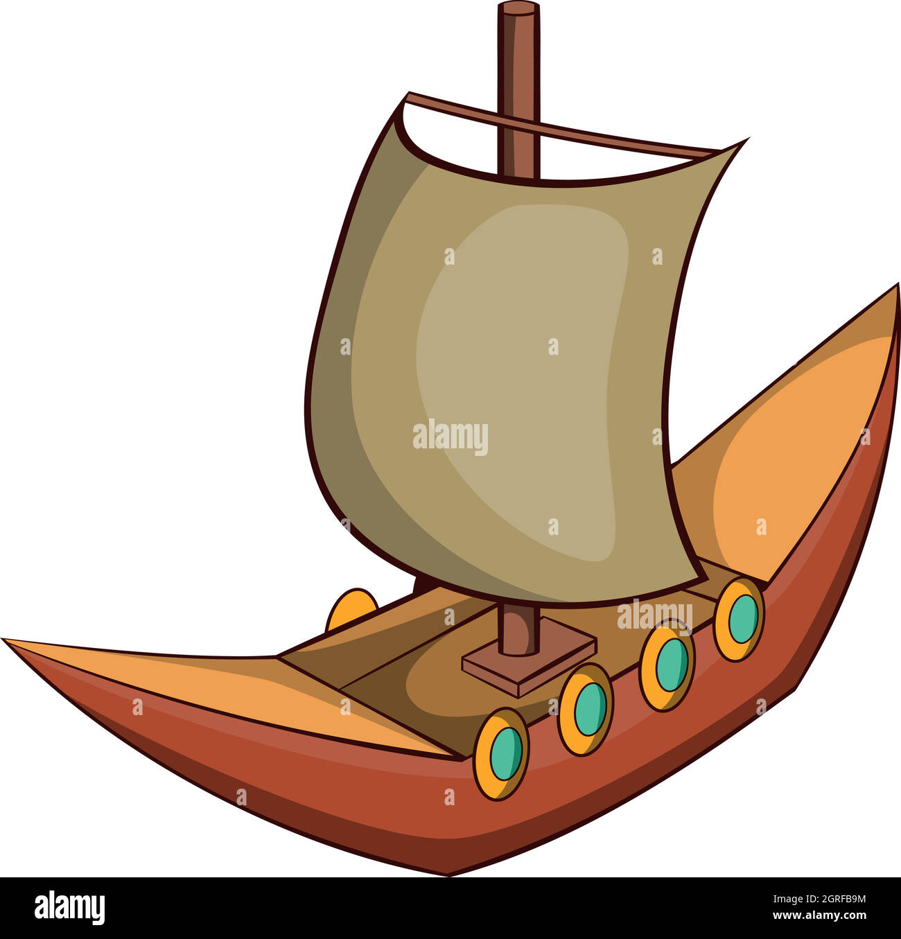 Viking ship icon, cartoon style Stock Vector Image & Art - Alamy