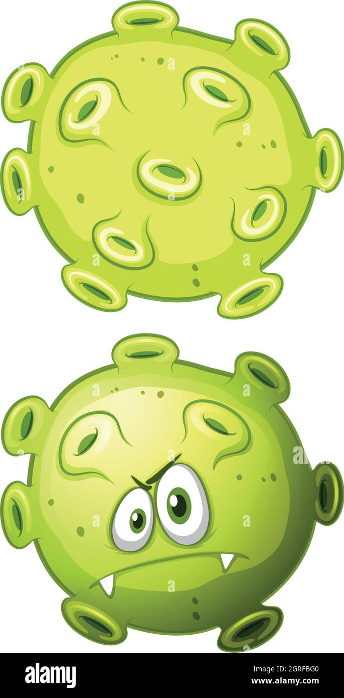 Upset bacteria cartoon Cut Out Stock Images & Pictures - Alamy