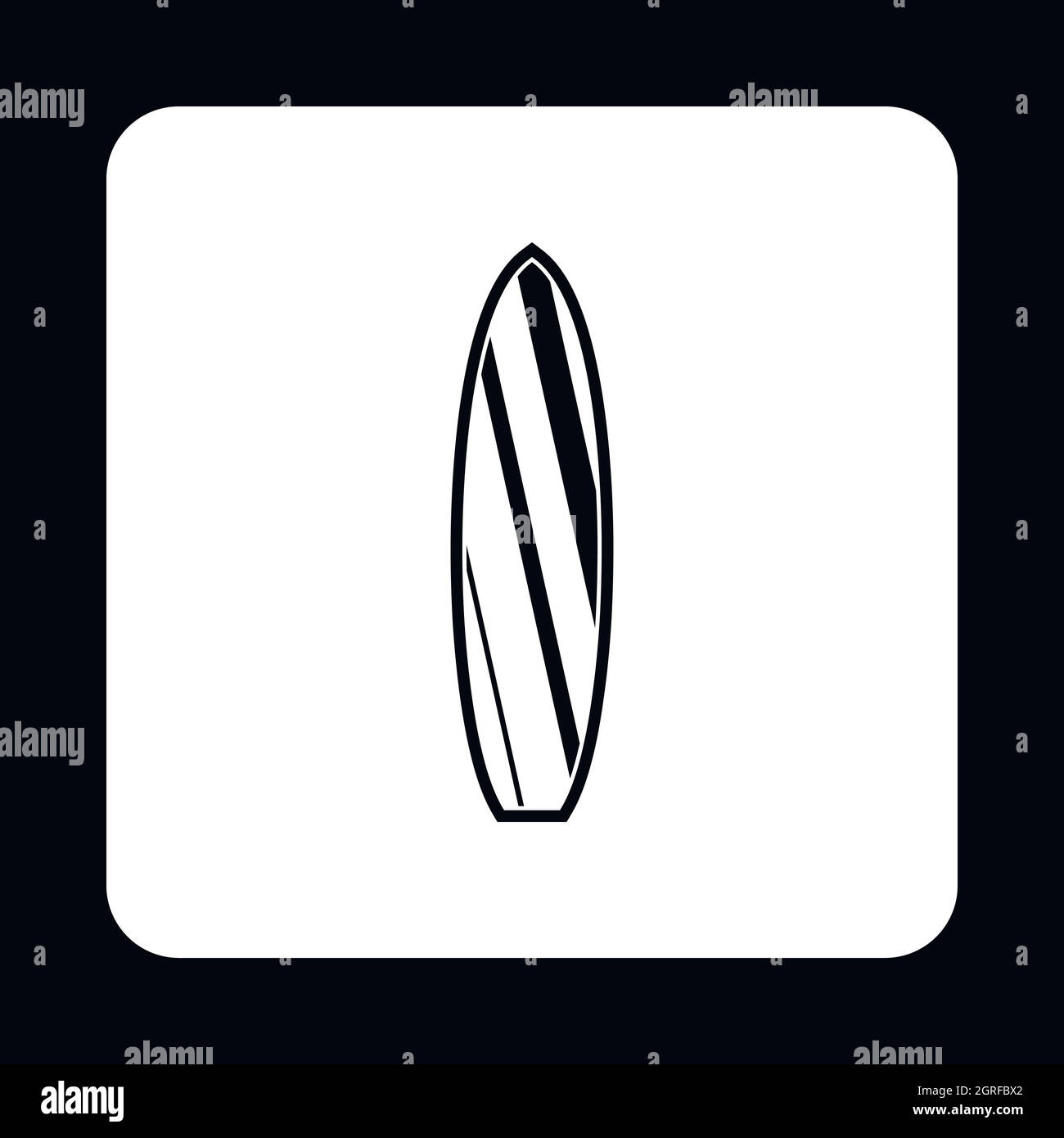 Surfboard icon in simple style Stock Vector Image & Art - Alamy