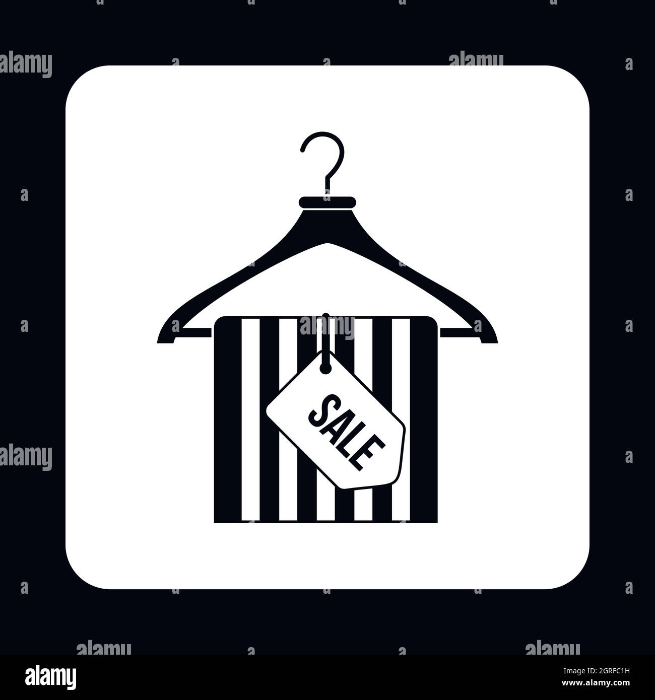 Coat hanger with scarf and sale tag icon Stock Vector Image & Art - Alamy