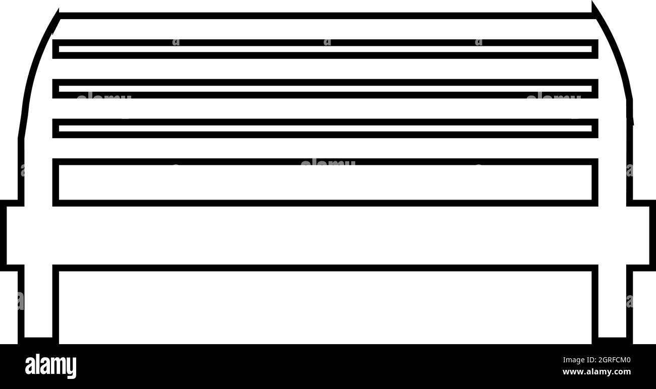 Bench with back Stock Vector Images - Alamy