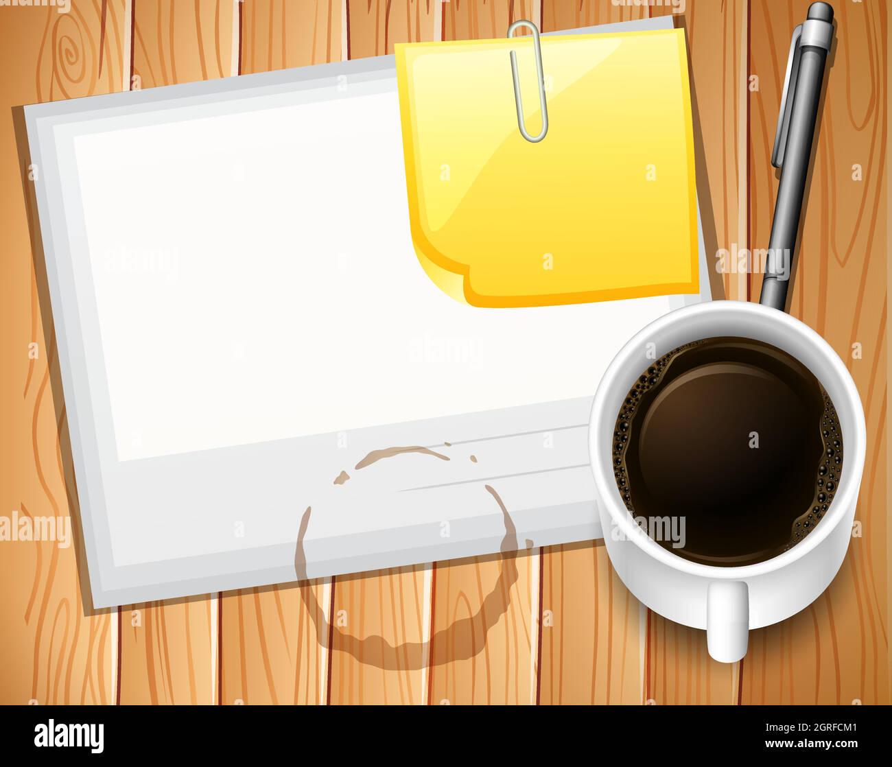 Paper and coffee Stock Vector Image & Art - Alamy