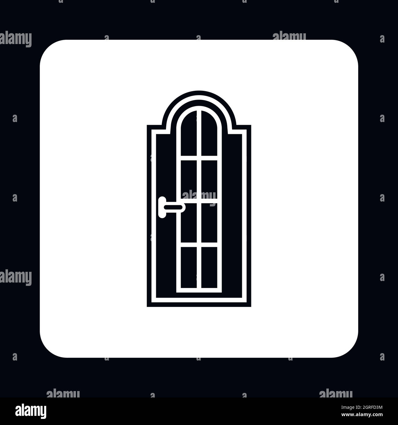 Wooden door icon, simple style Stock Vector Image & Art - Alamy