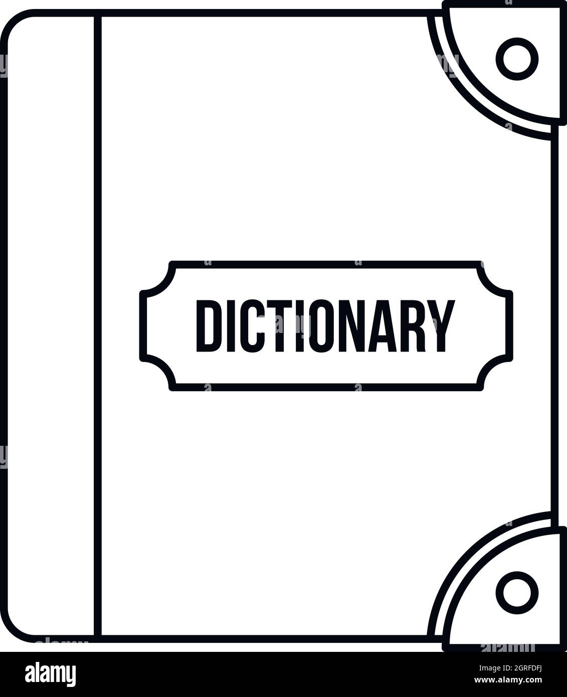 English dictionary icon, outline style Stock Vector Image & Art - Alamy