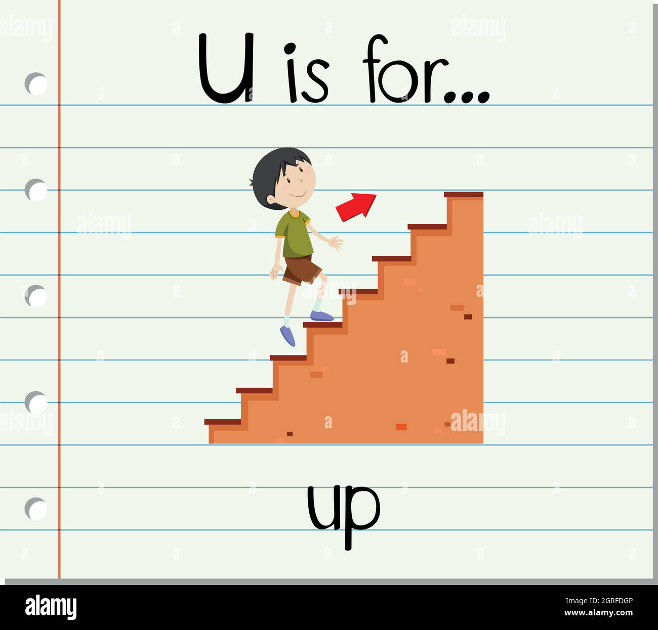 Flashcard letter U is for up Stock Vector Image & Art - Alamy