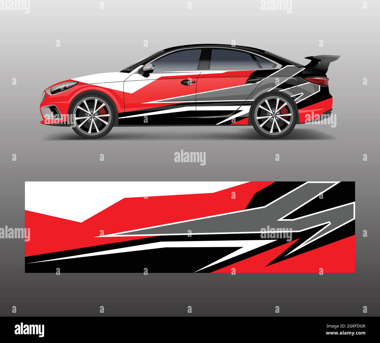 abstract Racing graphic vector for sport car wrap design Stock Vector ...